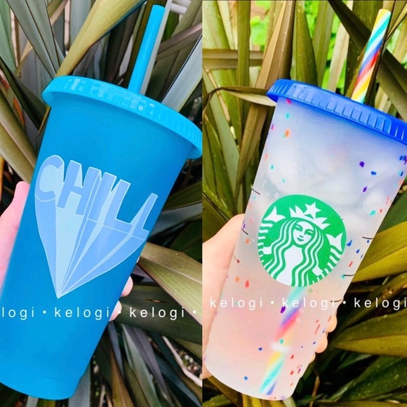 Starbucks | Other | Last Setstarbucks Blue Chill Cold Cup Color Change ...
